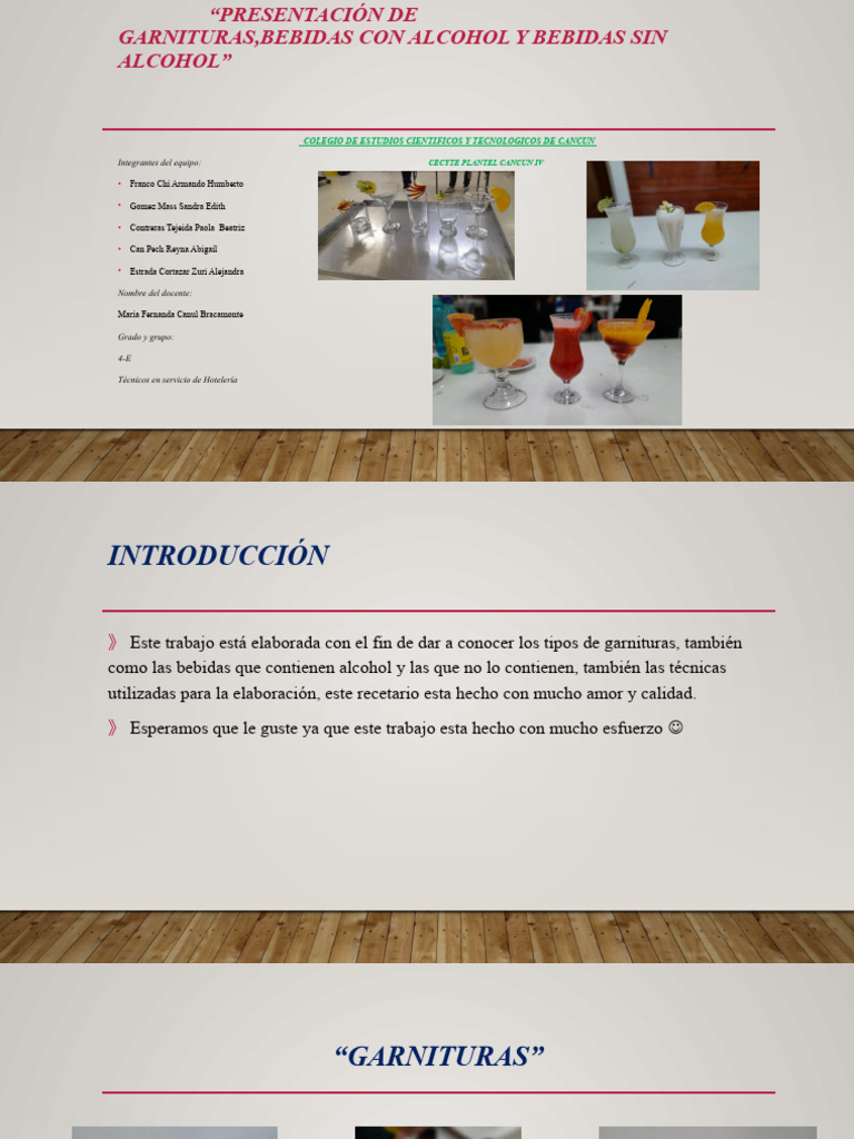 Presentación | PDF | Cocina, comidas y vino | Ciencia y matemáticas