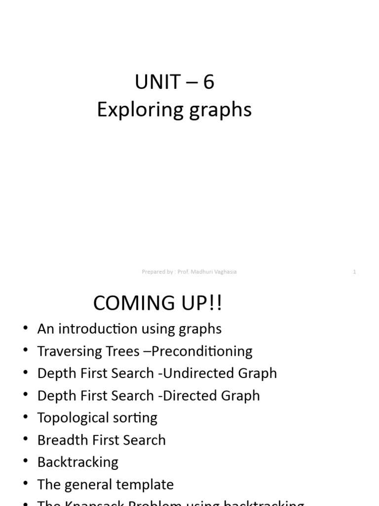 Unit 6 Exploring Graphs | Download Free PDF | Mathematical Relations | Algorithms