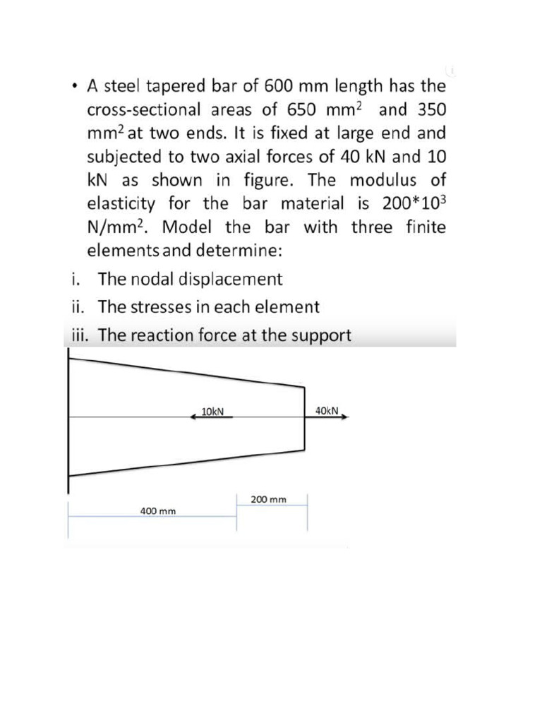 Tappered Bar Example | PDF