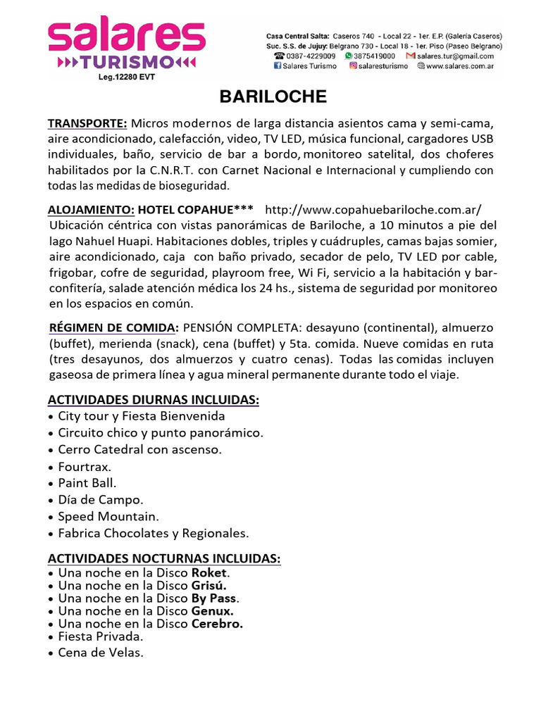 Bariloche Detalle | PDF