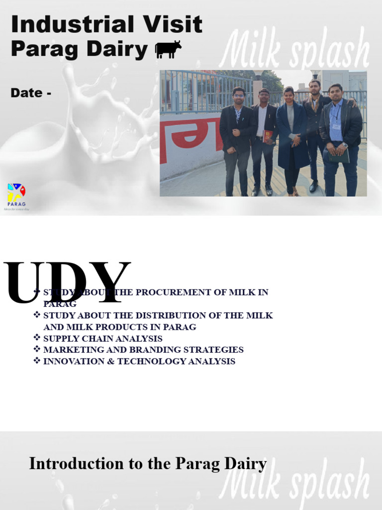 Parag Dairy: Milk Supply Chain Insights | PDF | Dairy | Milk