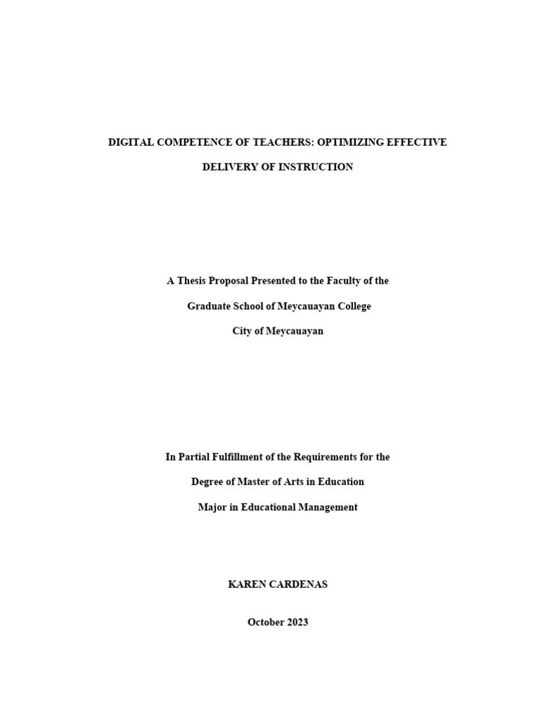 Karen Cardenas Revised Thesis File April 2024 | PDF | Educational ...