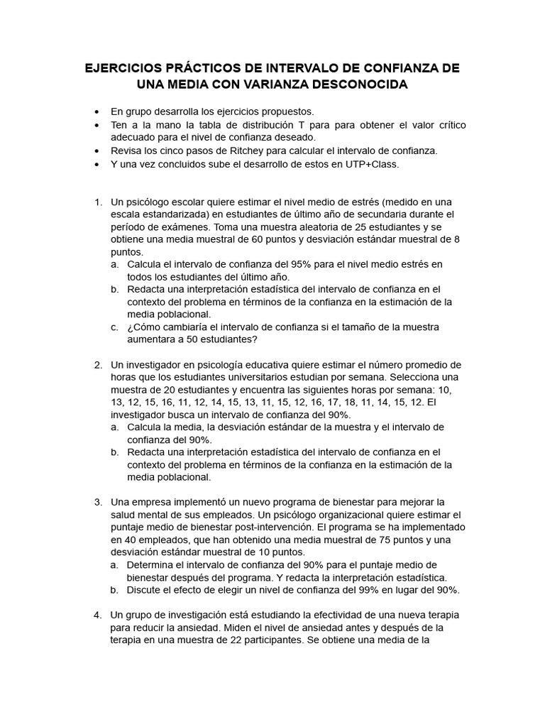 S01 s2 Actividad Práctica 2 QEIZRA | PDF | Intervalo de confianza | Muestreo (Estadísticas)