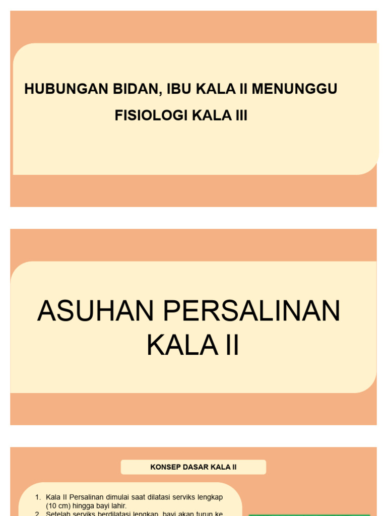 Fisiologi dan Asuhan Kala II Persalinan | PDF | Kesehatan Holistik