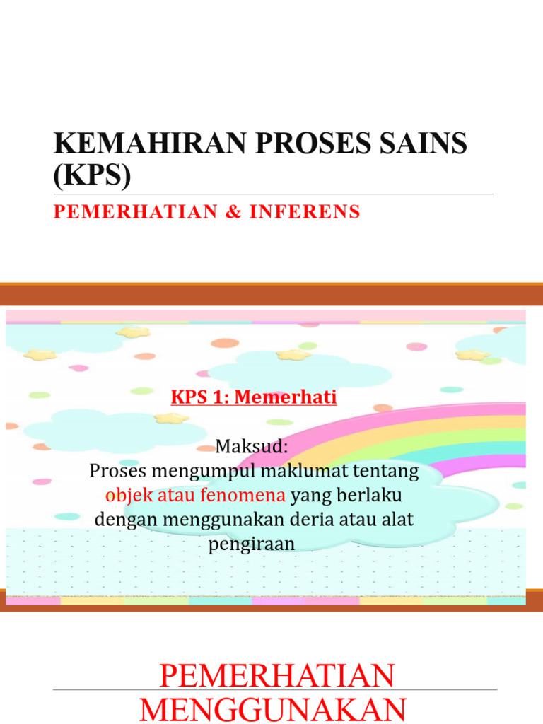 KEMAHIRAN PROSES SAINS (KPS)MEMERHATI DAN INFERENS gm 5 | PDF