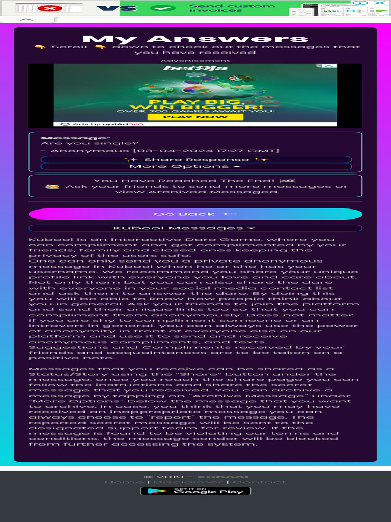 My Messages - Kubool | PDF