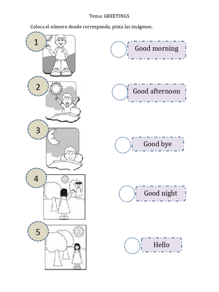 ficha de trabajo 02 PRIMERO los saludos | PDF