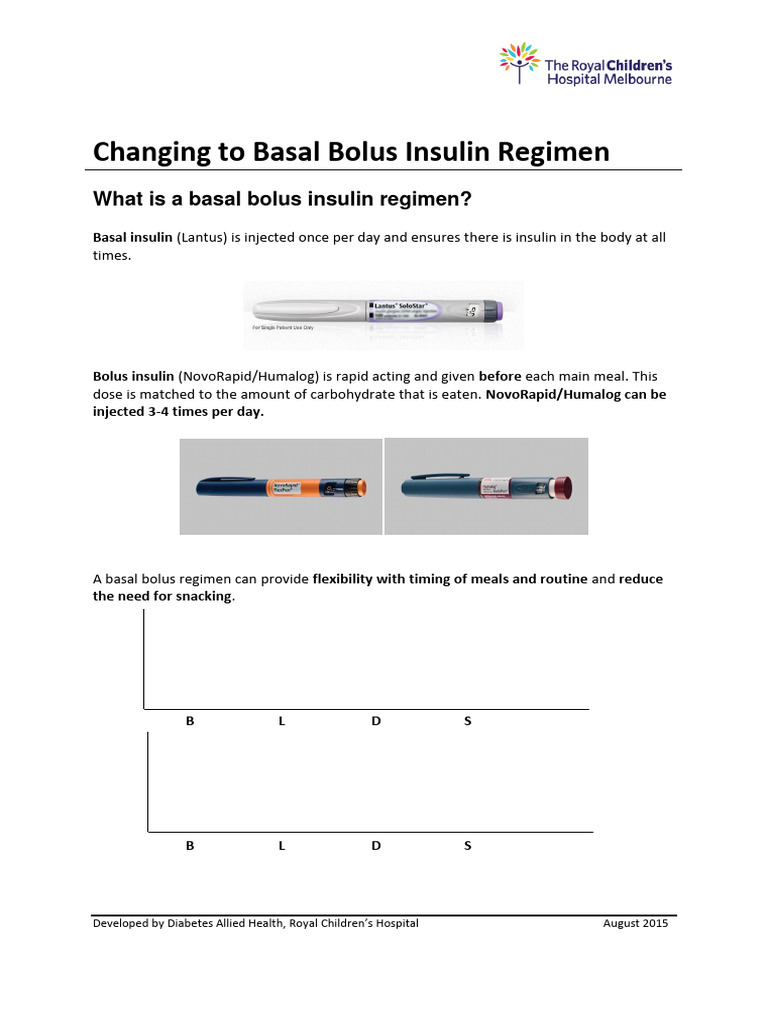 Basal Bolus Insulin Regimen Guide | PDF | Insulin | Meal
