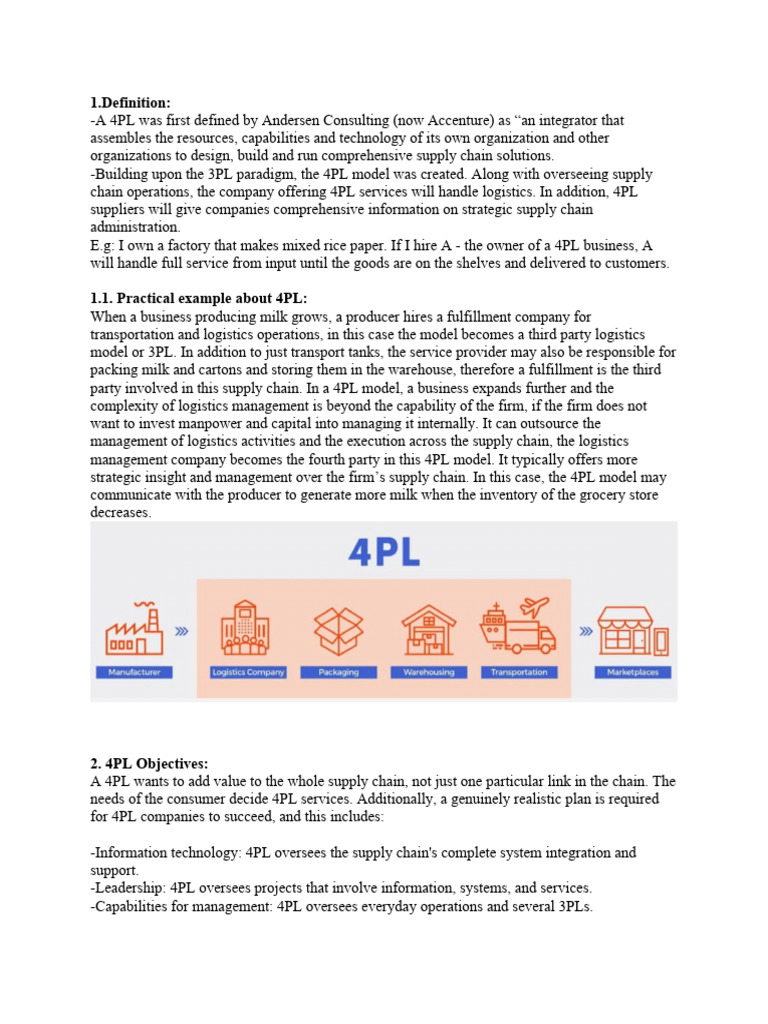 4pl Draft | PDF | Supply Chain | Logistics