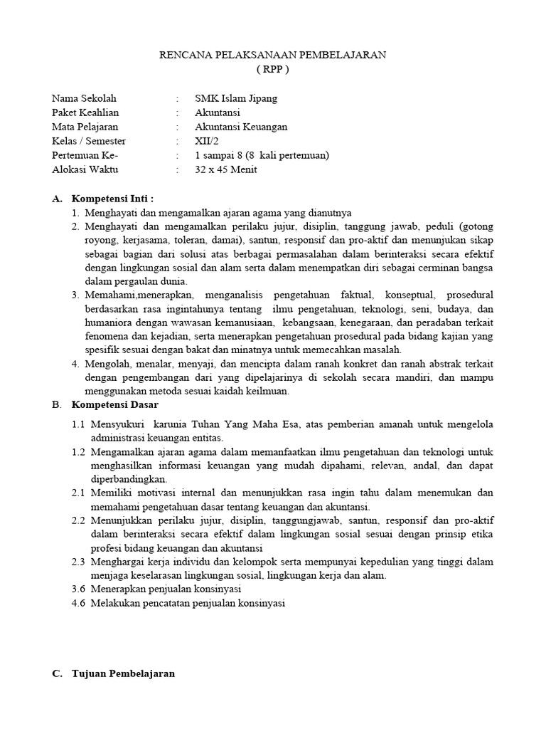 6.RPP KD 6 Semester 2 | PDF