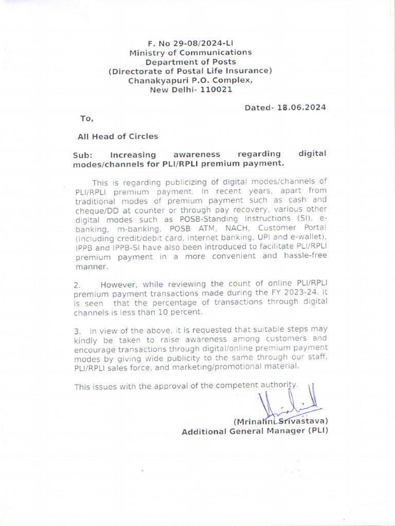 PLI-RPLI Channel of Payments | PDF