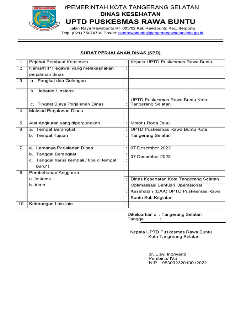Form SPPD PKM | PDF
