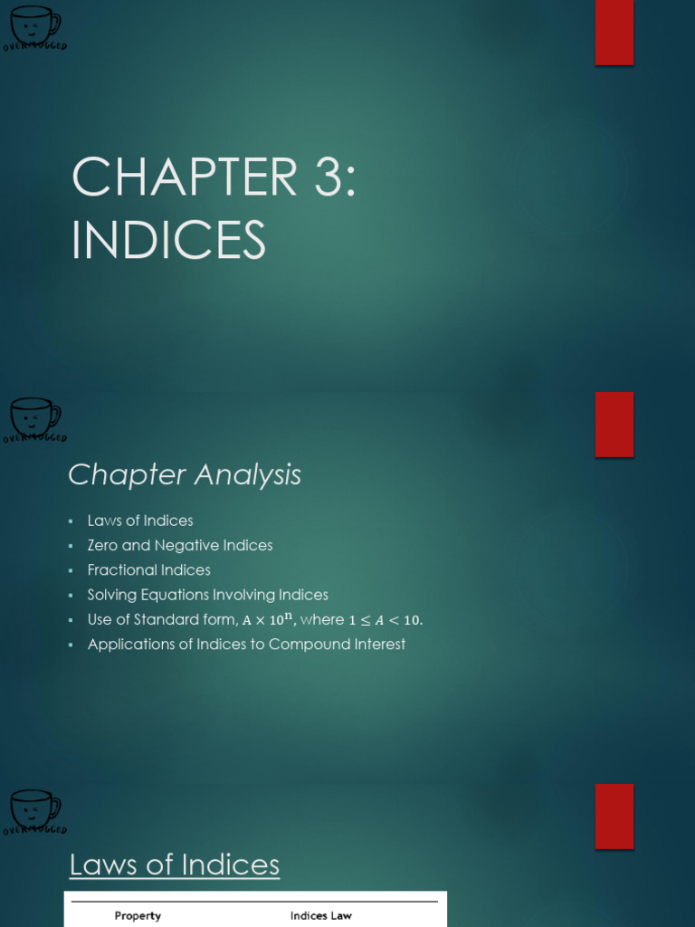 (E-MATH) Chapter 3 - Indices | PDF | Mathematical Objects | Mathematics