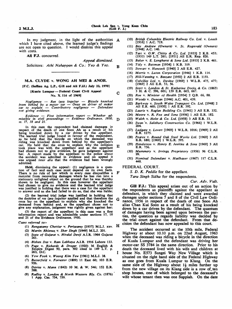 MA CLYDE V WONG AH MEI & ANOR | PDF