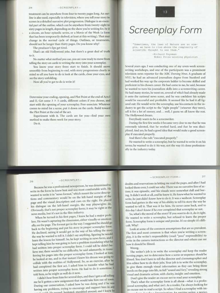 Screenplay: The Foundations of Screenwriting by Syd Field - Ch. 13 | PDF