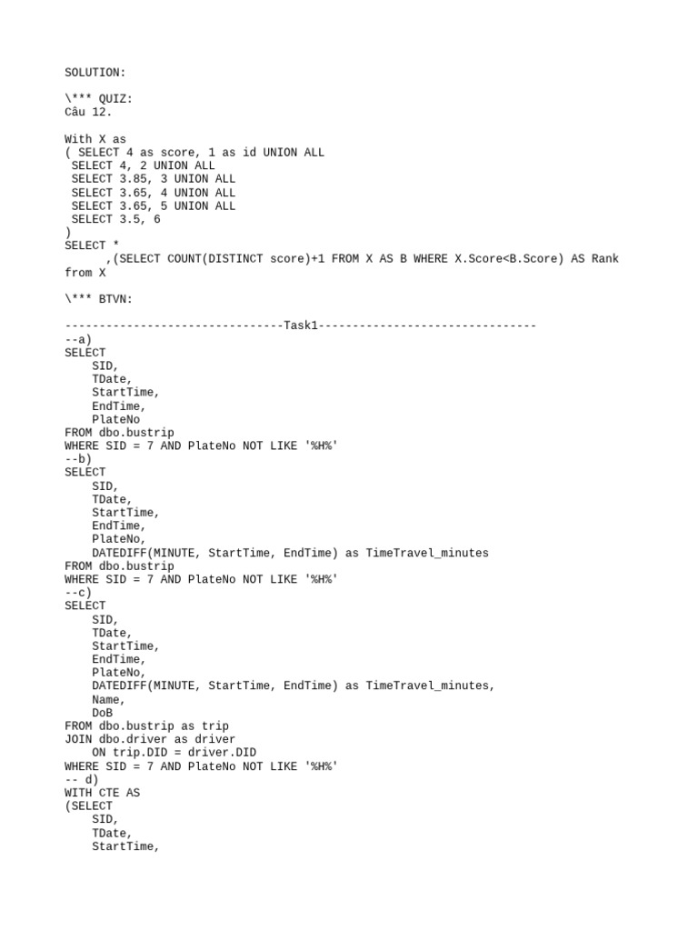 SOLUTION Citilink Quiz k04 | PDF