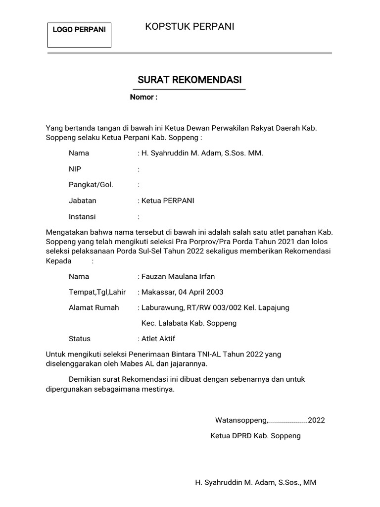 Surat Rekom | PDF
