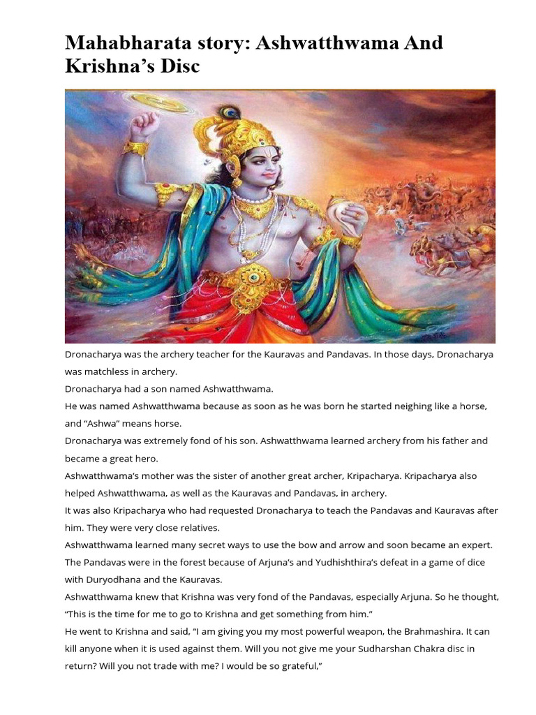 Mahabharatha | PDF | Vaishnava Texts | Hindu Mythology