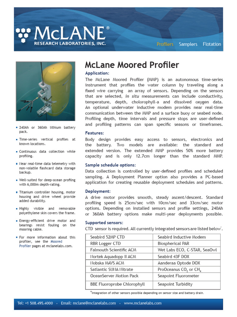 McLane MMP Datasheet | PDF