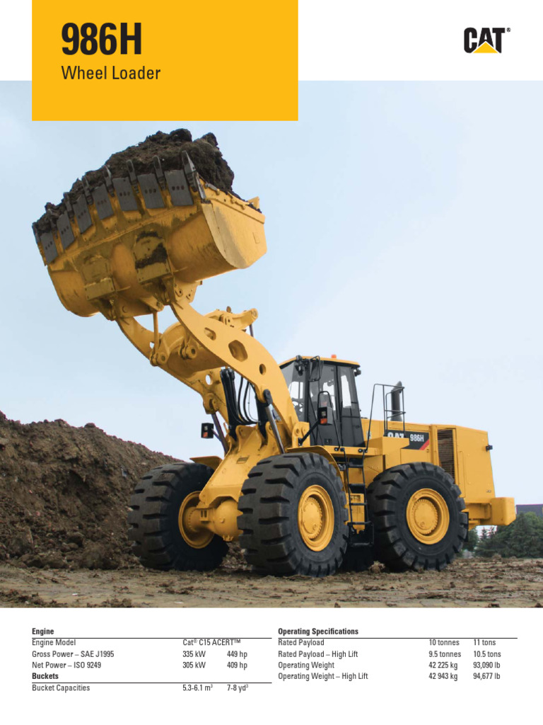 Cargador de Ruedas 986H | PDF | Horsepower | Loader (Equipment)