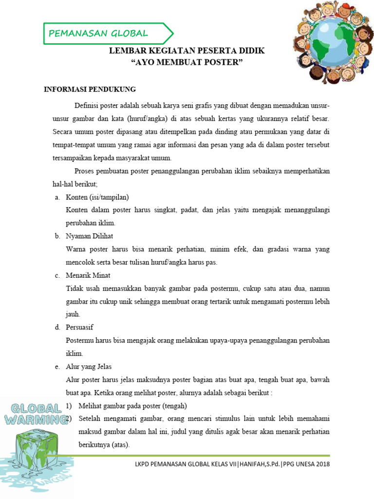 6 LKPD 3 AYO MEMBUAT POSTER Revisi | PDF | Seni