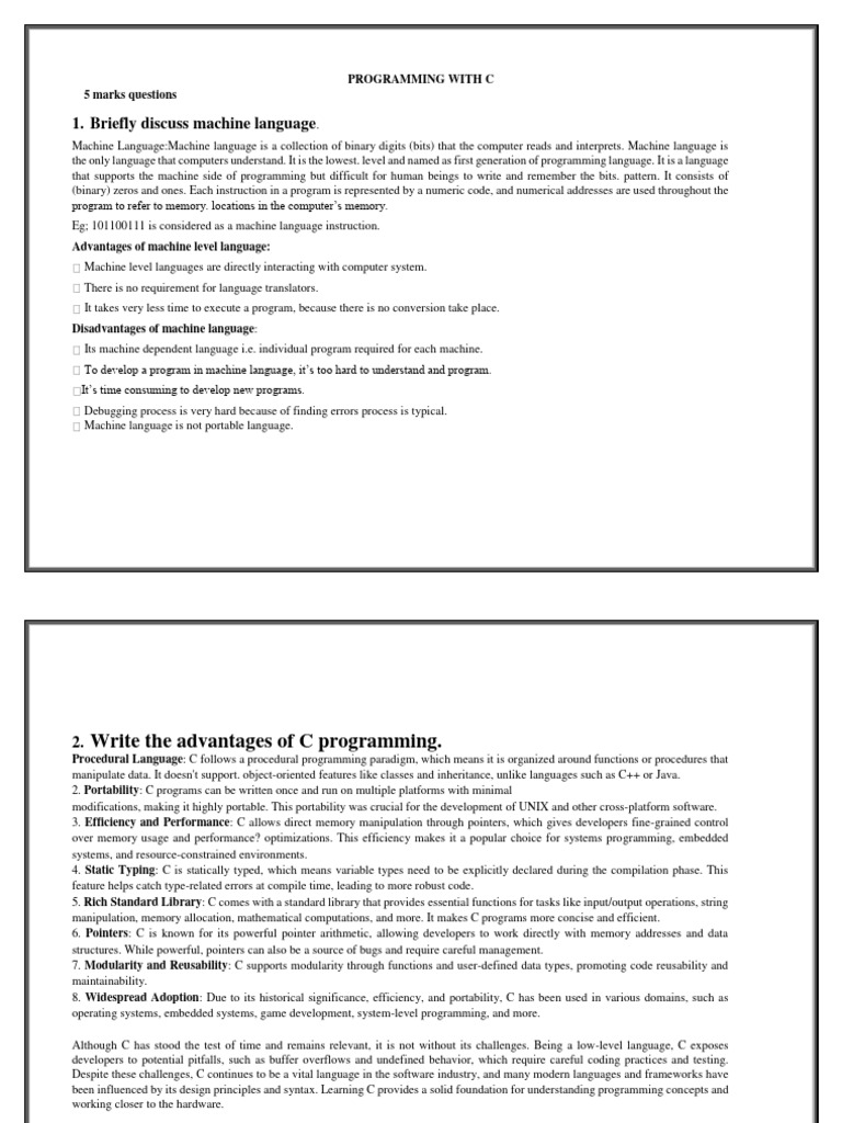 Programming With C 1 Pdf Pointer Computer Programming Data Type 