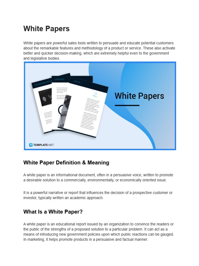 White Papers PDF | PDF | Marketing | Sales