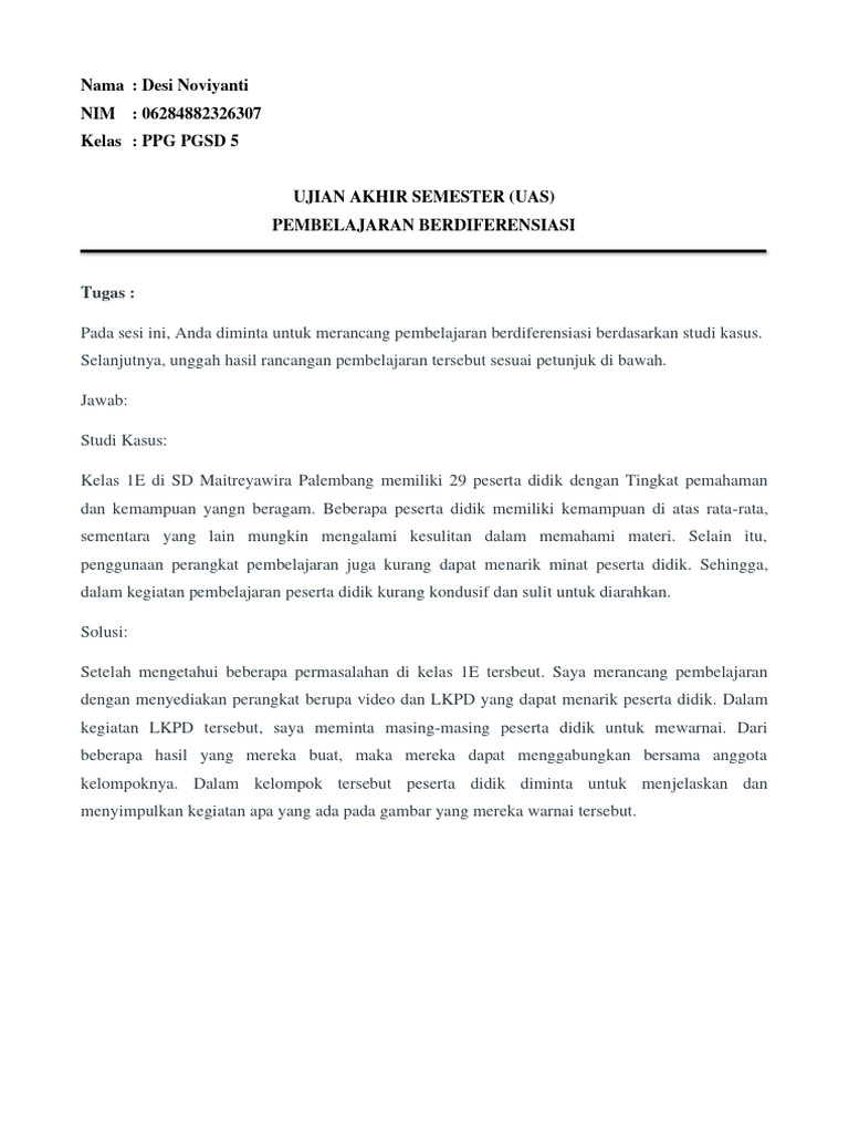 PB Uas | PDF | Karier & Perkembangan | Pengembangan Diri