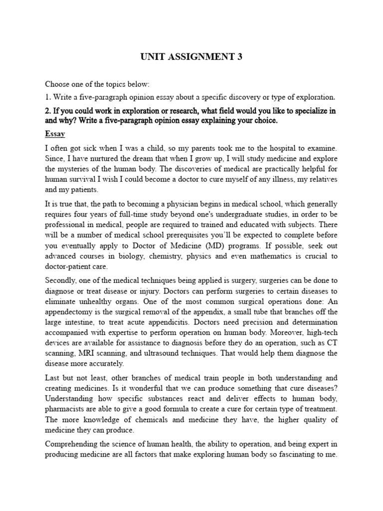Essay 2 | PDF | Physician | Surgery