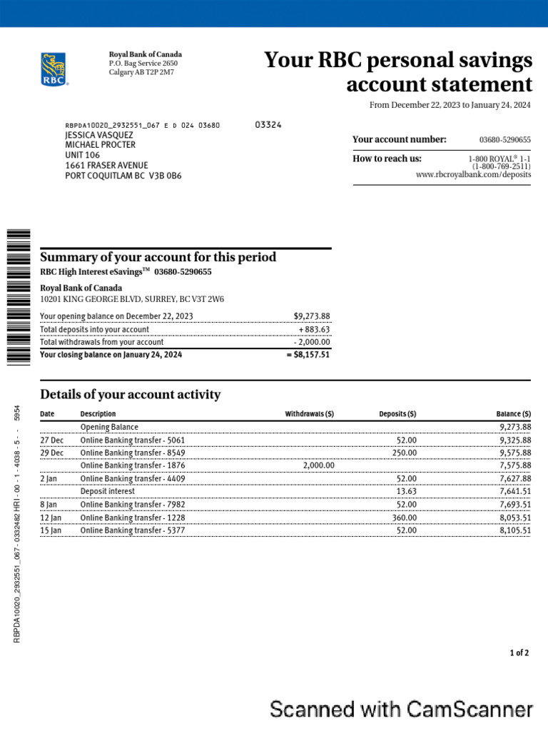 Bank Statement Dec 2023 To April 2024 | PDF | Banks | Trademark