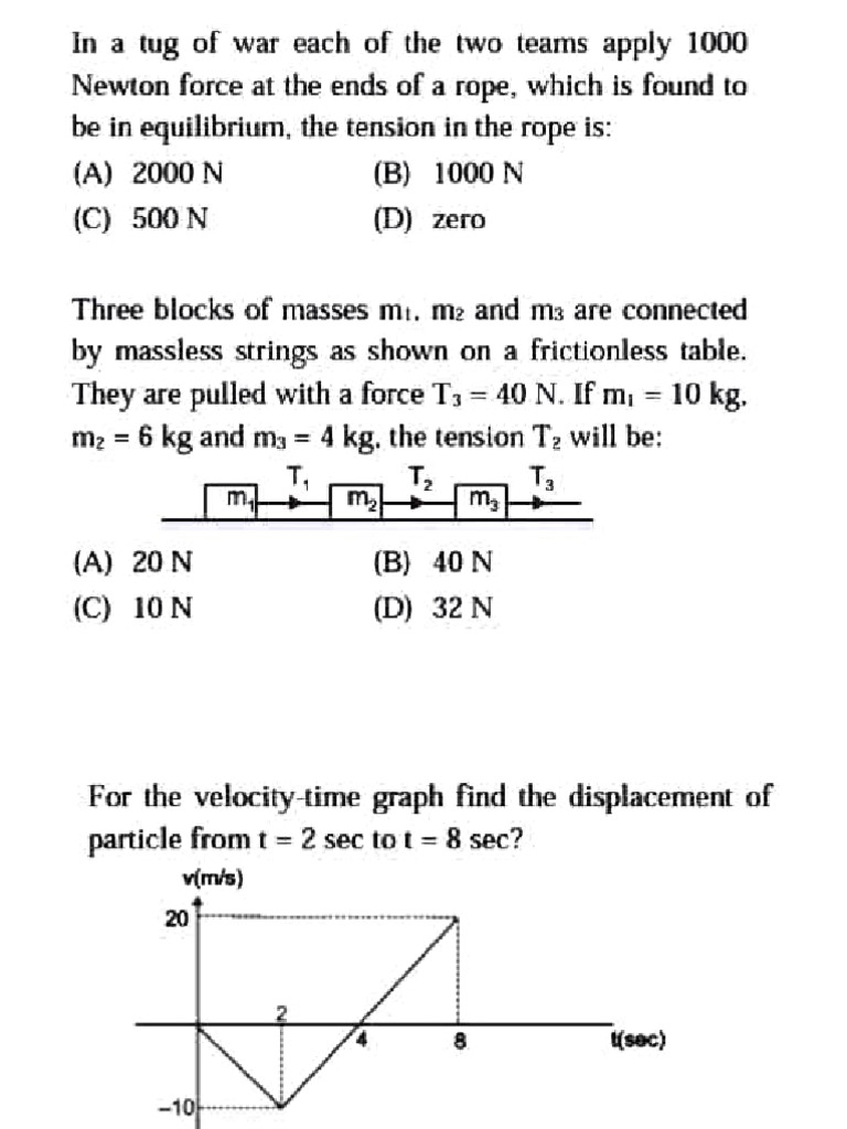 NEET English Unit 3 | PDF | Tension (Physics) | Force