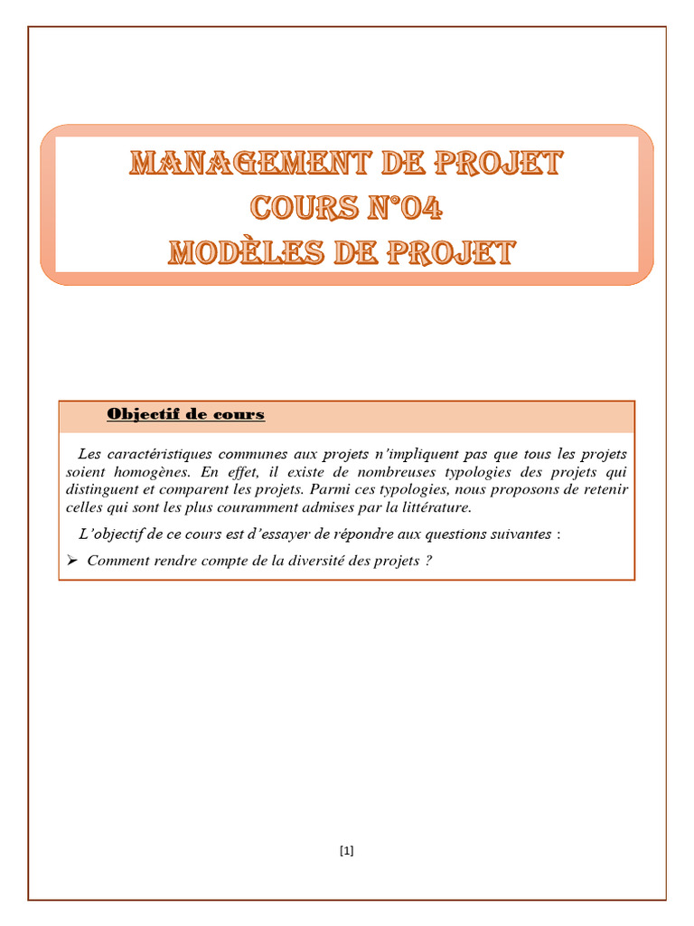 Modèles de Projet | PDF | Business | Gestion de projet