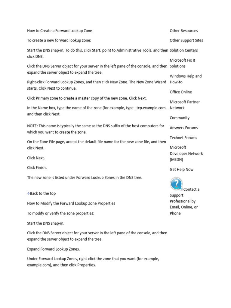 How To Create A Forward Lookup Zone | PDF | Domain Name System | Internet