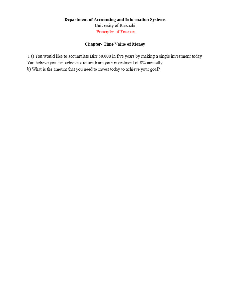 Time Value of Money Math-1 | Download Free PDF | Present Value | Interest