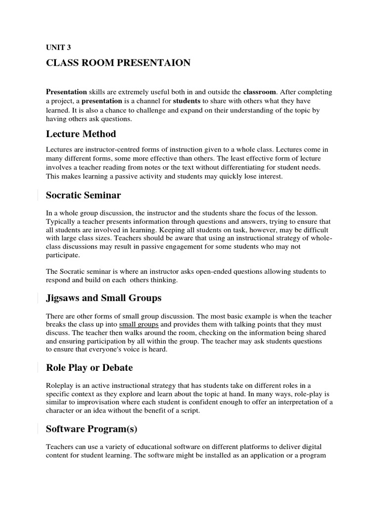 Unit 3 TC | PDF | Audience | Lecture