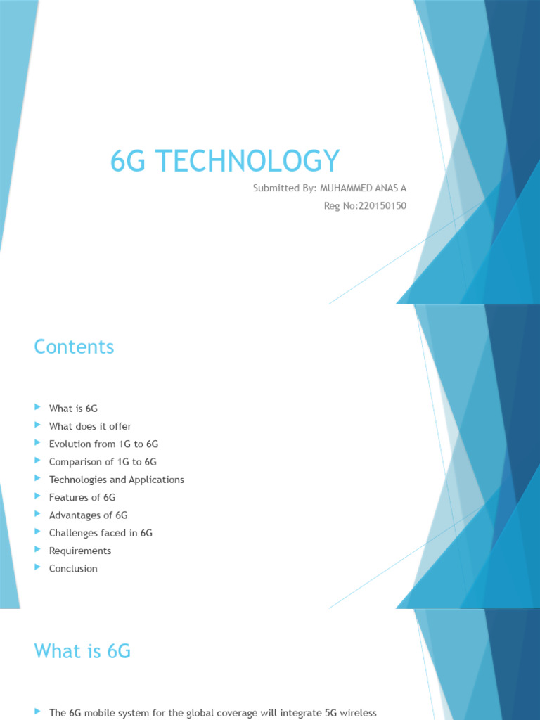 6g Technology Slide Anas | PDF | Cellular Network | 4 G