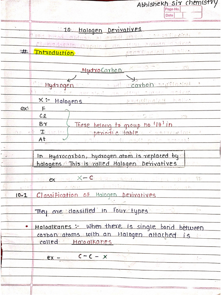 Halogen Derivative | PDF