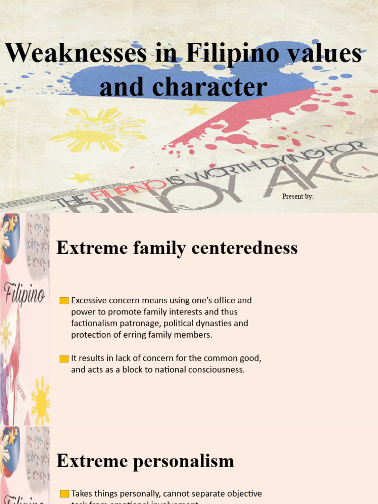Weaknesses of Filipino Values and Character | Download Free PDF | Disciplines | Behavioural Sciences