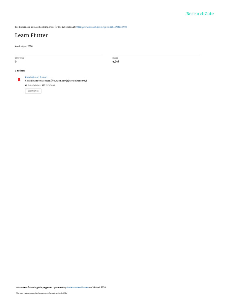 Flutter Book 2020 V 01 | PDF