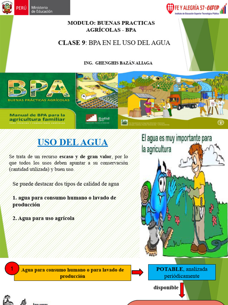 7° Clase BPA en El Uso Del Agua | PDF | Agua | Riego