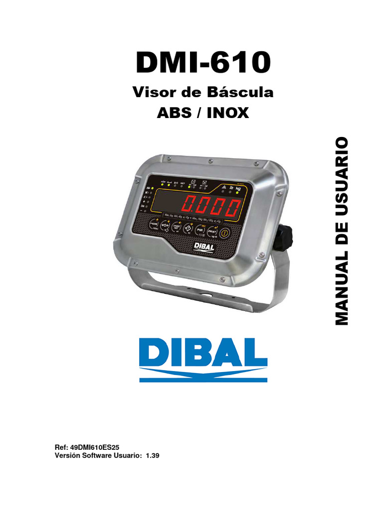 Manual Bascula DIBAL DMI 610 | PDF | Diodo emisor de luz | Teclado