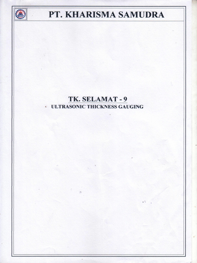 TK. Slamet - UTT | PDF