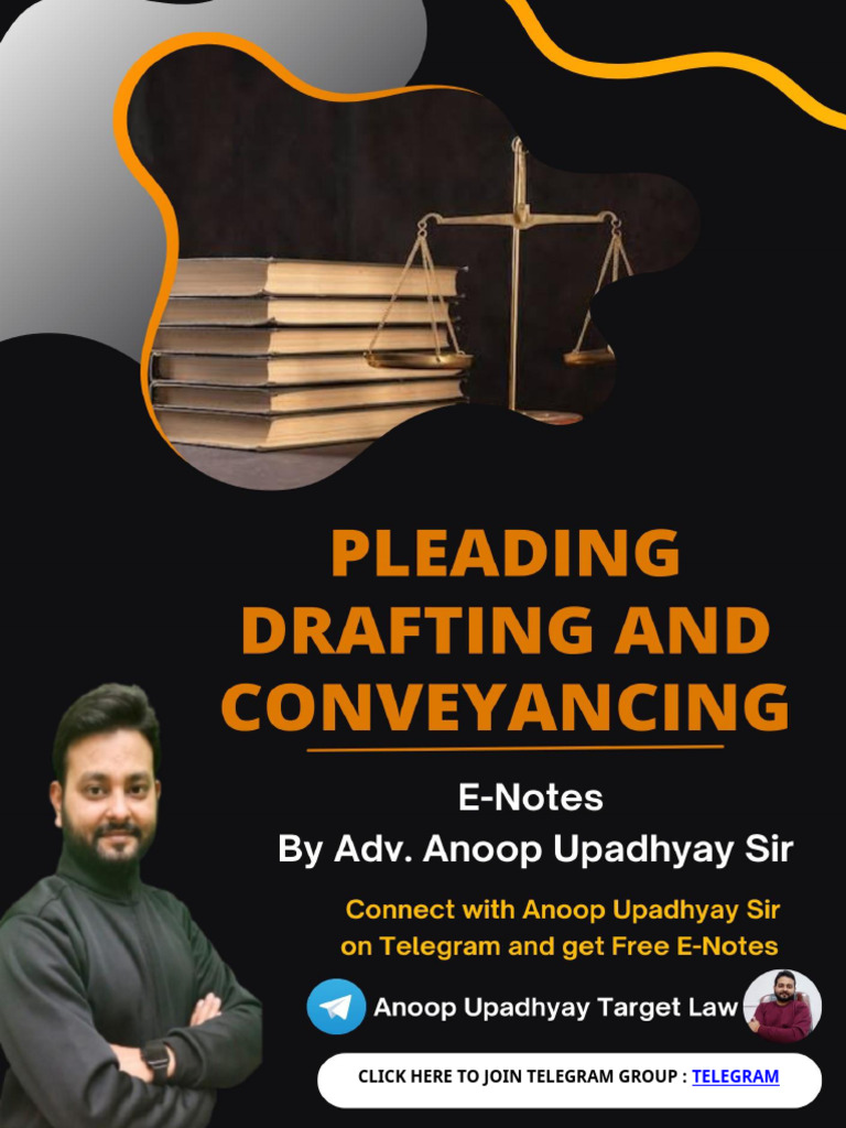 Drafting, Pleading and Conveyancing by Anoop Upadhyay-1 | PDF