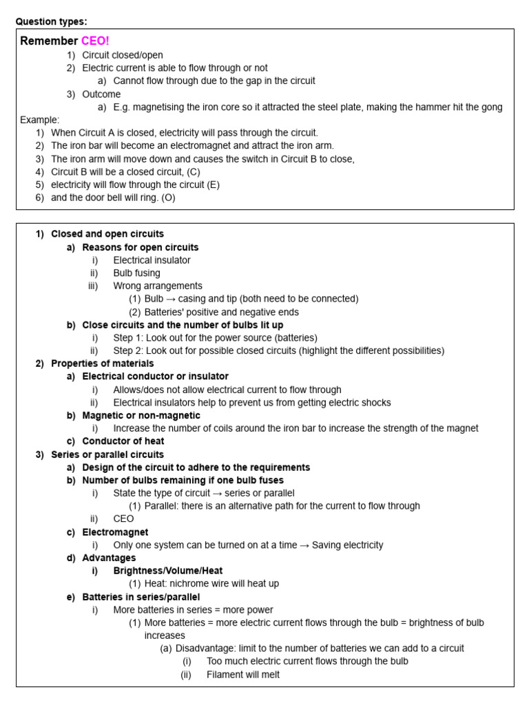 Shps Electricity 5 Pdf Series And Parallel Circuits Electricity