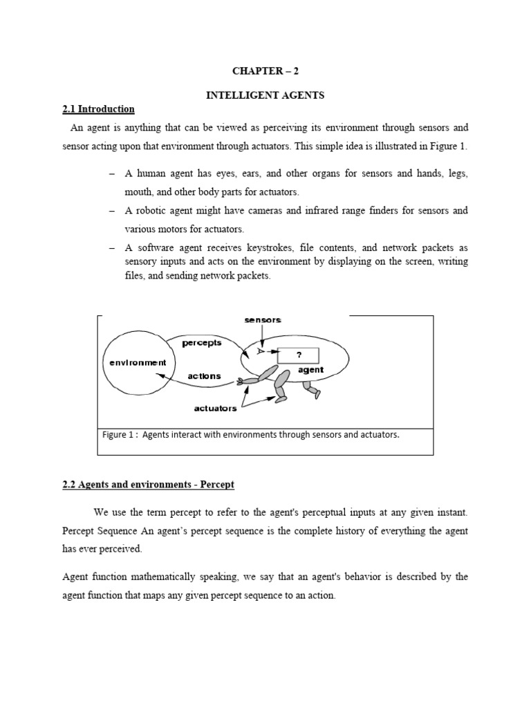 chapter 2 - AI - notes (1) | Download Free PDF | Rationality | Cognition