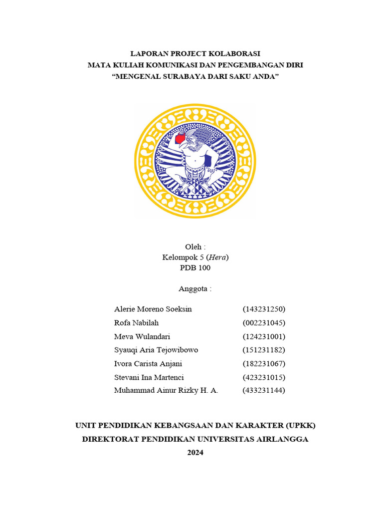 Laporan Project - Kelompok 5 - PKK - PDB 100 | PDF