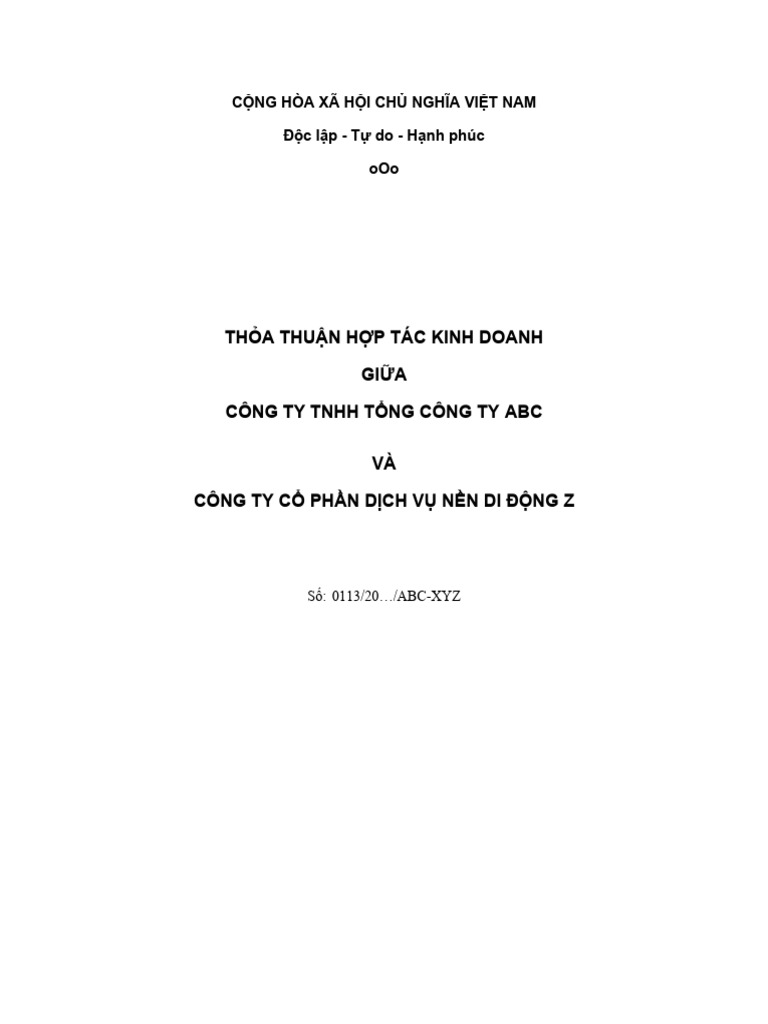 Thoa - Thuan - Hop - Tac | PDF