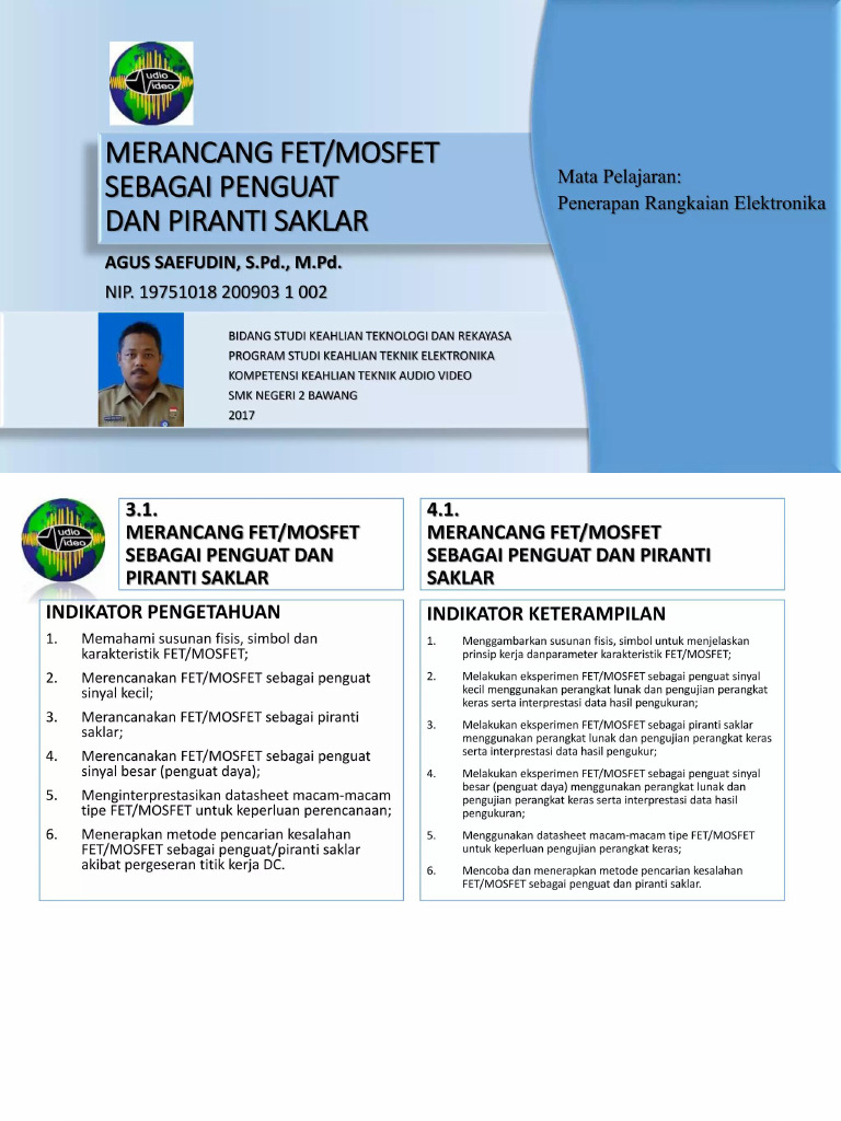 01 Merancang Fet Mosfet | PDF