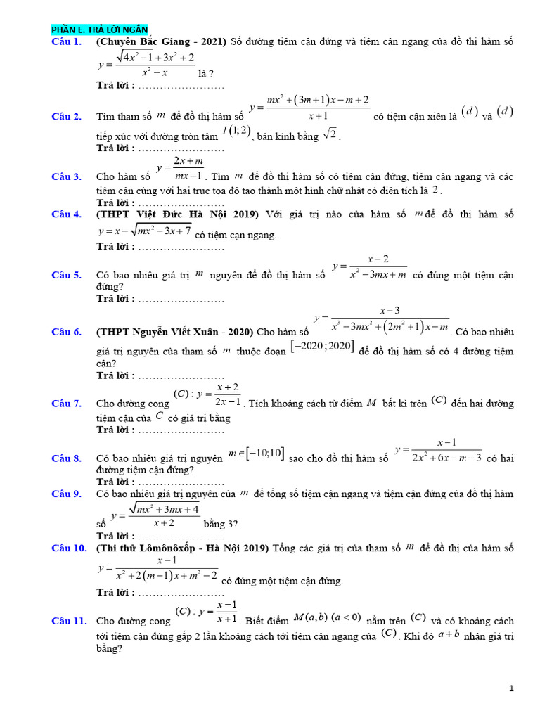 Phan E. Tra Loi Ngan - Cauhoi | PDF