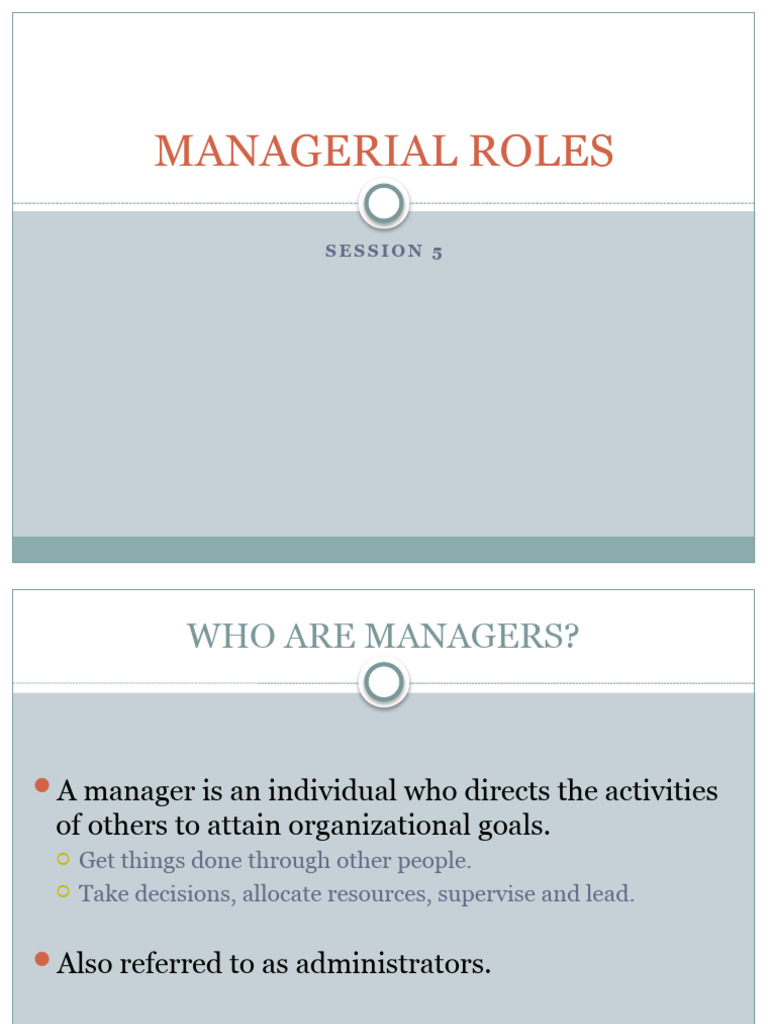 Managerial Roles | Download Free PDF | Economies | Social Psychology